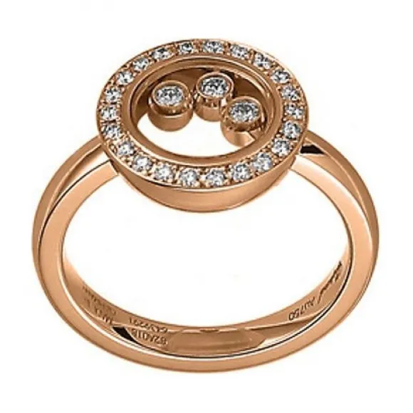 萧邦/Chopard Happy Diamonds Icons Rose Gold Pave Ring Size 52 82A018-5209-小迈步海淘品牌官网