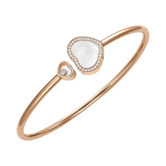 萧邦/Chopard HAPPY HEARTS 手镯 玫瑰金 钻石 珍珠母贝 |85a074-5300-小迈步海淘品牌官网