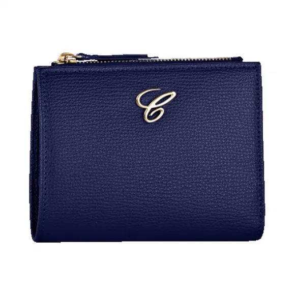 萧邦/Chopard HAPPY SPORT中号钱包 海军蓝粒面小牛皮 | 95015-0547-小迈步海淘品牌官网