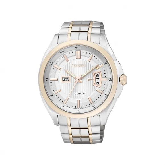 西铁城/Citizen 45MM 不锈钢间玫瑰金色 机械 男表 NP4034-57AB-小迈步海淘品牌官网