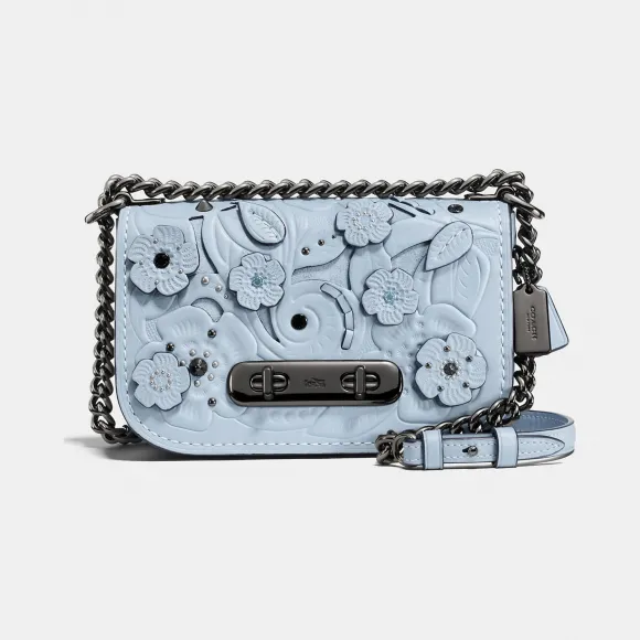 蔻驰/Coach 铬鞣皮革茶玫瑰COACH SWAGGER 20单肩包 12038 DKPBU-小迈步海淘品牌官网