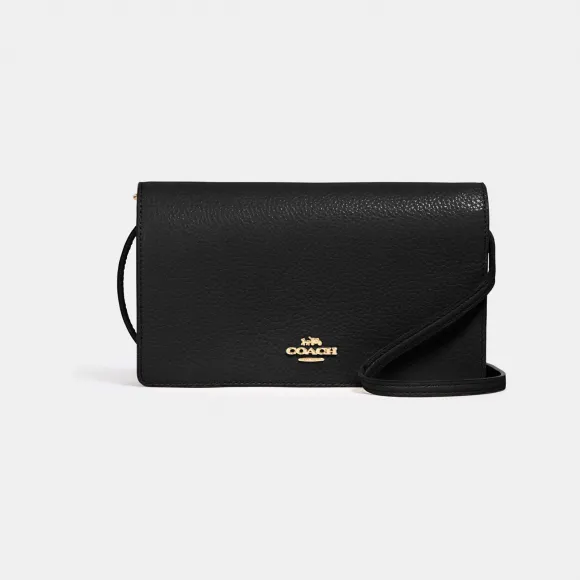 蔻驰/Coach Anna 折叠手拿包斜挎包 3037-IMBLK-小迈步海淘品牌官网