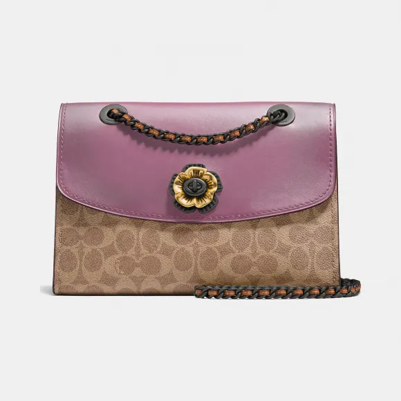 蔻驰/Coach 拼色经典标志帆布PARKER手袋 30585 BPNII-小迈步海淘品牌官网