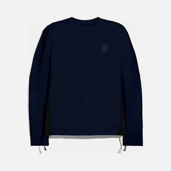 蔻驰/Coach 罗纹针织毛衣 308_NAV_S-小迈步海淘品牌官网