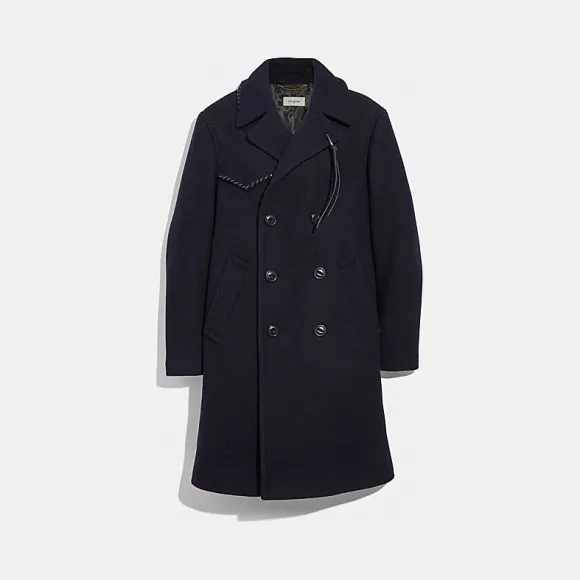 蔻驰/Coach WESTERN双排扣大衣 36429 NAV-小迈步海淘品牌官网