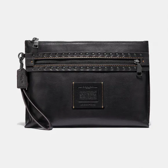 蔻驰/Coach 铆钉ACADEMY小手袋 38148 BLK-小迈步海淘品牌官网