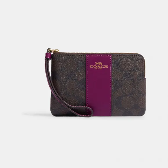 蔻驰/Coach 标志性帆布角拉链腕带 58035-IMV7U-小迈步海淘品牌官网