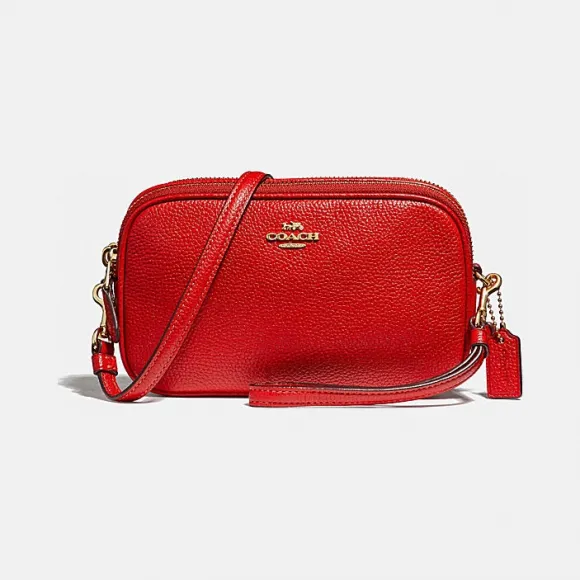 蔻驰/Coach 抛光粒面皮革Sadie手袋 65547 LINP0-小迈步海淘品牌官网