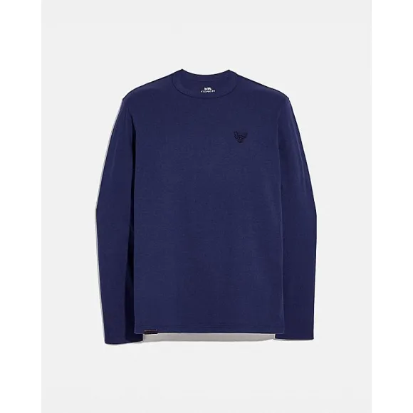 蔻驰/Coach 基本款长袖T恤 6663-NAV-M-小迈步海淘品牌官网