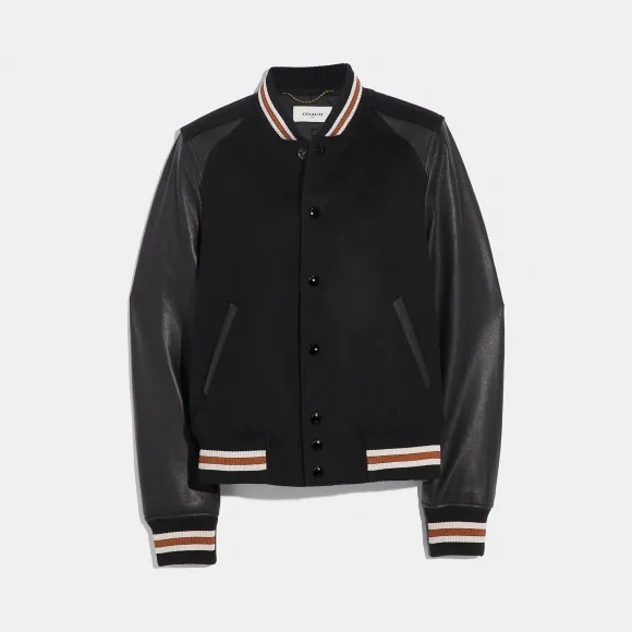 蔻驰/Coach BLANK VARSITY夹克 67485 BLK-小迈步海淘品牌官网