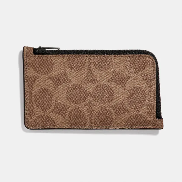 蔻驰/Coach 经典标志帆布L型拉链卡包 68975 KHA-小迈步海淘品牌官网