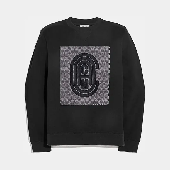 蔻驰/Coach 复古经典标志运动衫 78997_BLK_S-小迈步海淘品牌官网