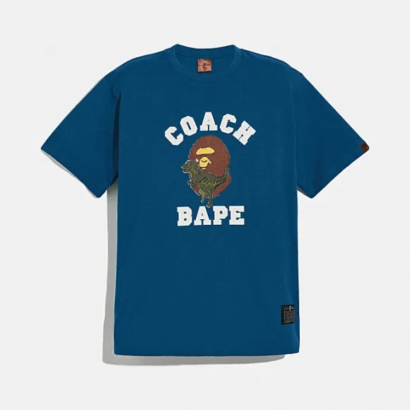 蔻驰/Coach BAPE X Coach合作款T恤 88805_NAV_XL-小迈步海淘品牌官网