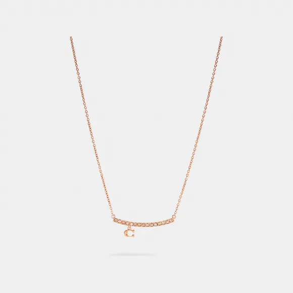 蔻驰/Coach 标志性密镶条形项链 91431-RGD-ONE-小迈步海淘品牌官网