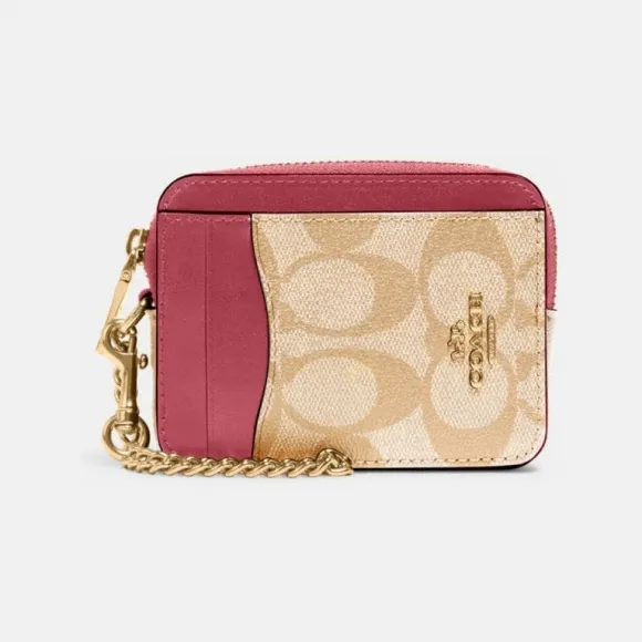 蔻驰/Coach 标志性帆布拉链卡包 C0058-IMP4J-小迈步海淘品牌官网