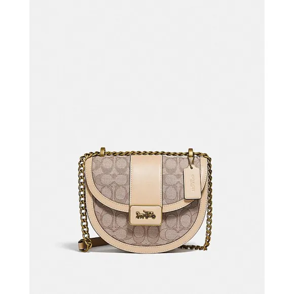 蔻驰/Coach 经典标志提花织物ALIE马鞍包 C3464-B4SHG-小迈步海淘品牌官网