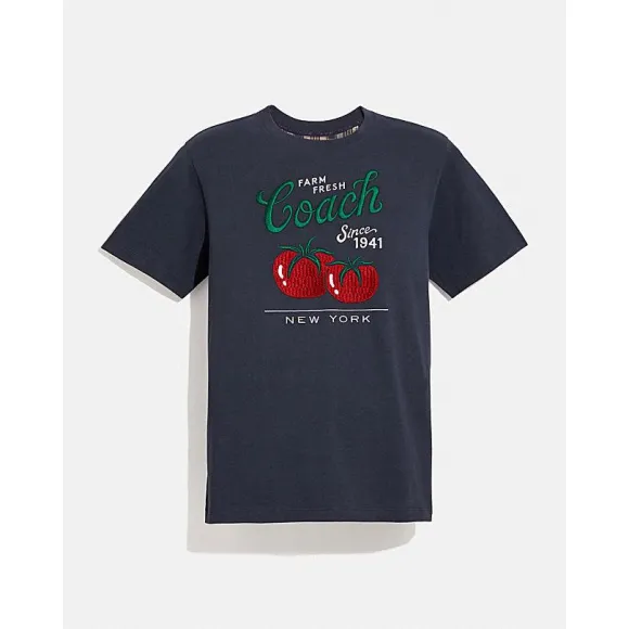 蔻驰/Coach 花园印花T恤 C3716-NAV-XL-小迈步海淘品牌官网