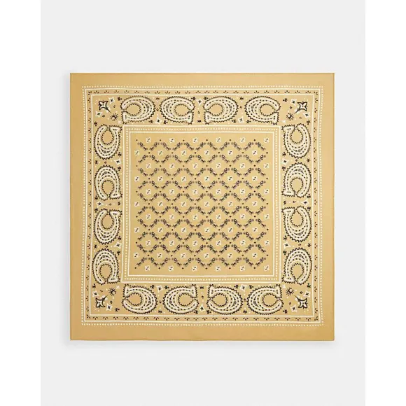 蔻驰/Coach HERITAGE印花大手帕 C5278-YLW-ONE-小迈步海淘品牌官网