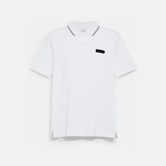蔻驰/Coach 白色 棉 基本款POLO衫 C5762-WHT-XXL-小迈步海淘品牌官网