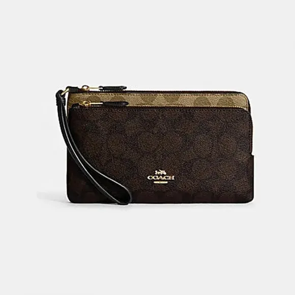 蔻驰/Coach 色块经典标志双拉链钱包 C7313-IMNOX-小迈步海淘品牌官网