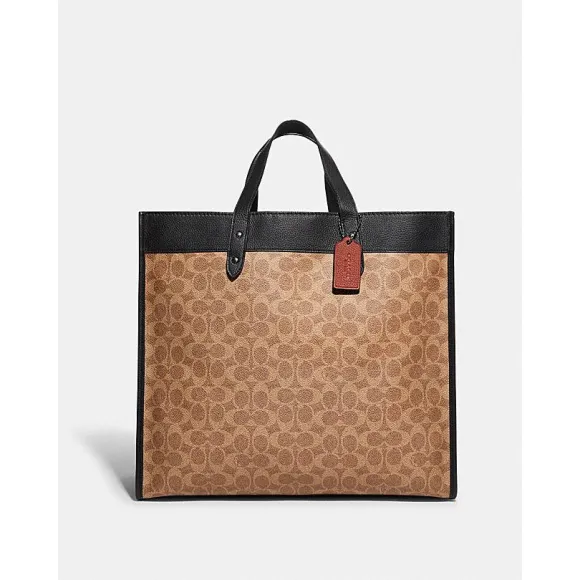 蔻驰/Coach 经典标志帆布Field 40号托特包 C7674-JILK4-小迈步海淘品牌官网