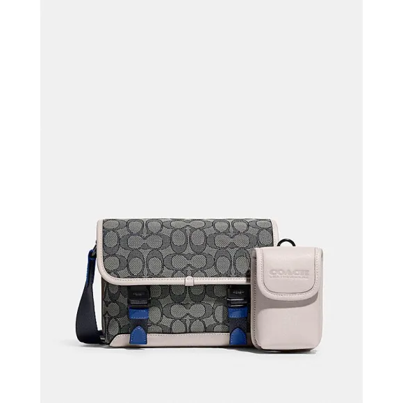 蔻驰/Coach 经典标志提花LEAGUE混合型斜挎包 C8113-TXE-小迈步海淘品牌官网