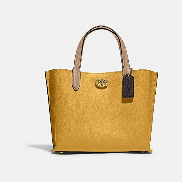蔻驰/Coach 拼色WILLOW 24号托特包 C8561-B4VI8-小迈步海淘品牌官网