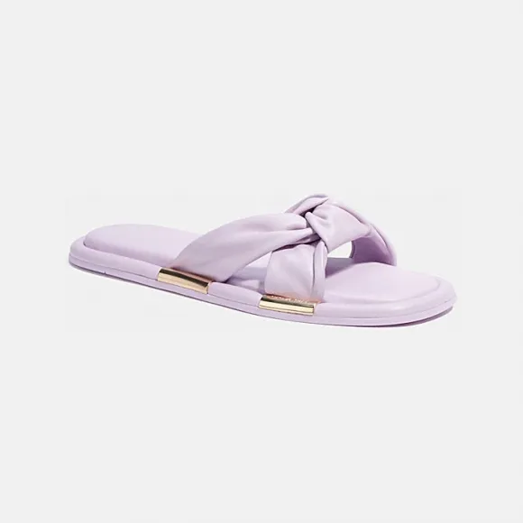 蔻驰/Coach 紫罗兰色 皮革 BROOKLYN凉鞋 C8990-VIO-小迈步海淘品牌官网