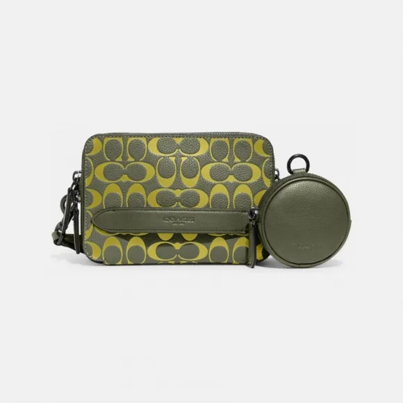 蔻驰/Coach 男士 Army Green/Key Lime 斜挎包 CA074-UDS-小迈步海淘品牌官网