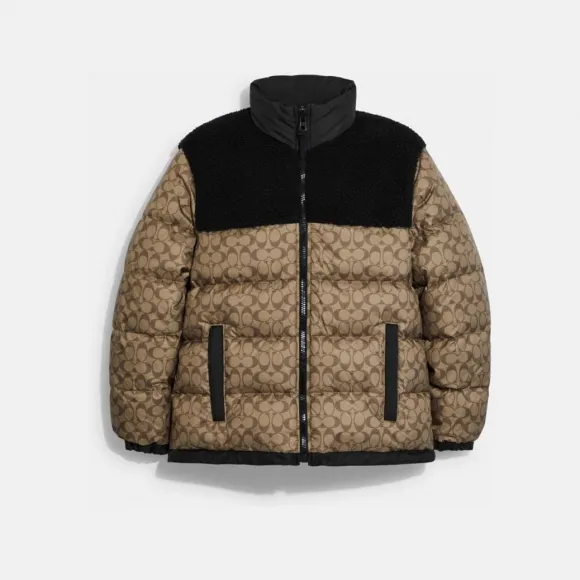蔻驰/Coach 双面夏尔巴签名羽绒服 CE338-UWF-XS-小迈步海淘品牌官网