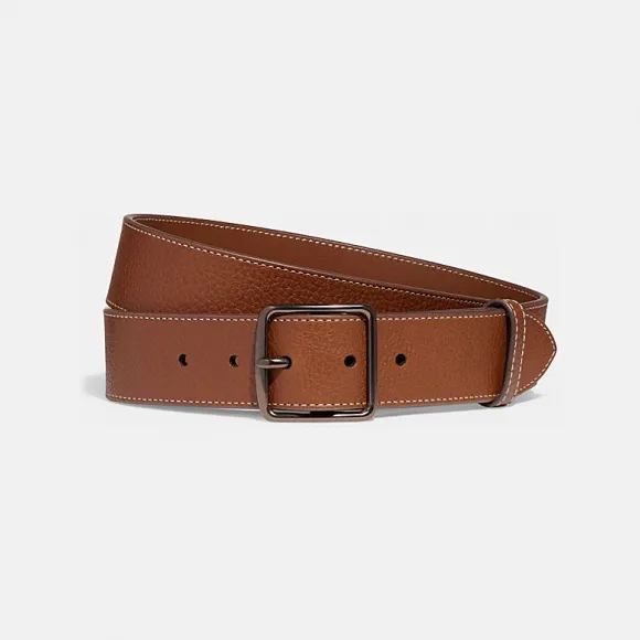 蔻驰/Coach 咖啡色 皮革 HARNESS扣件腰带 38MM CE520-SAD-34-小迈步海淘品牌官网