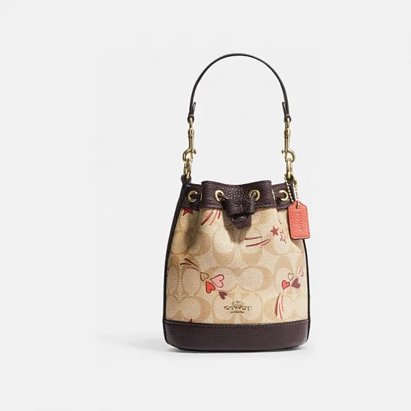 蔻驰/Coach 经典标志爱心和星星印花迷你DEMPSEY水桶包 CK524-IMOT4-小迈步海淘品牌官网