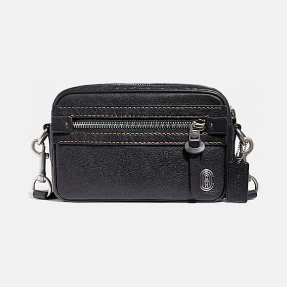 蔻驰/Coach COACH贴饰ACADEMY斜挎包 78418_LHBLK-小迈步海淘品牌官网