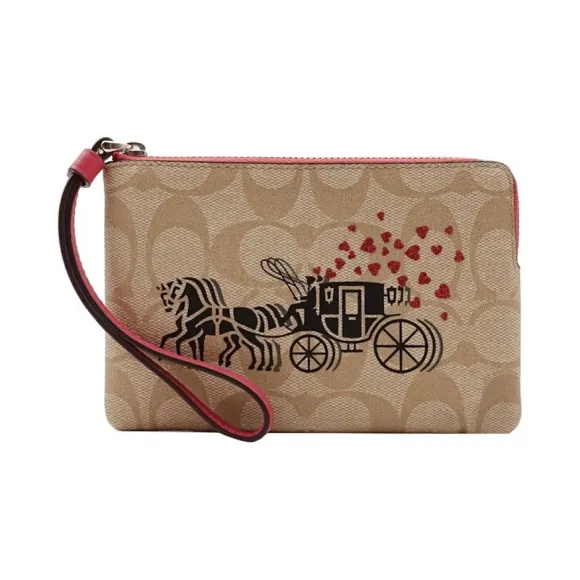 蔻驰/Coach 啡色 女士 PVC 手拿包 F91075-SVQA1-小迈步海淘品牌官网