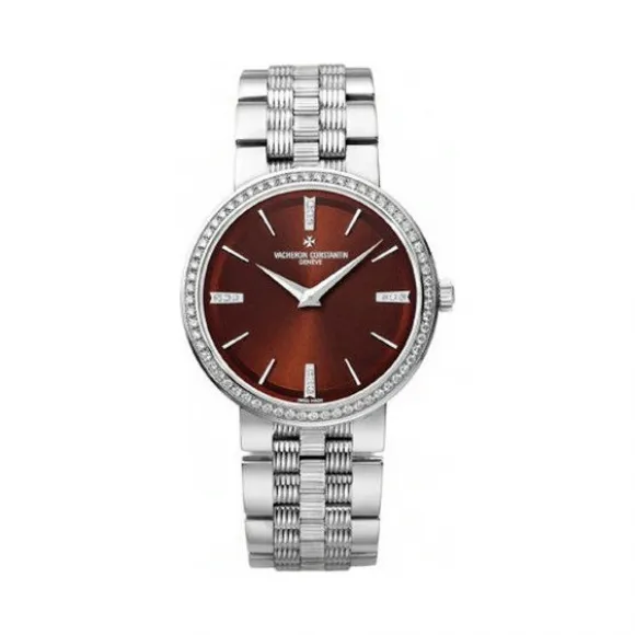江诗丹顿/Vacheron Constantin Patrimony传承系列 18k白金镶钻 石英机芯 女表 25557-Q01-小迈步海淘品牌官网