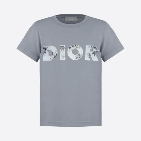 迪奥/Dior 灰色棉质平纹针织布 DIOR AND DANIEL ARSHAM T 恤搭配 3D 徽标 0SBK23TEEX-Y508-小迈步海淘品牌官网