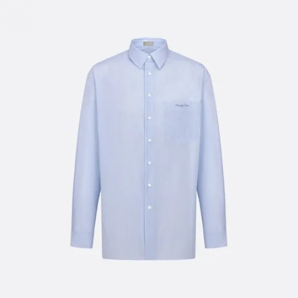 迪奥/Dior Christian Dior Couture 超大版型衬衫 白色棉府绸条纹 243C551A5656_C075_T37-小迈步 ...