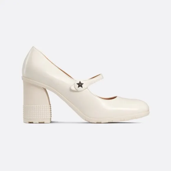 迪奥/Dior D-Doll 高跟鞋 白色光泽牛皮革 KDP970CCF_S03W_T34-小迈步海淘品牌官网