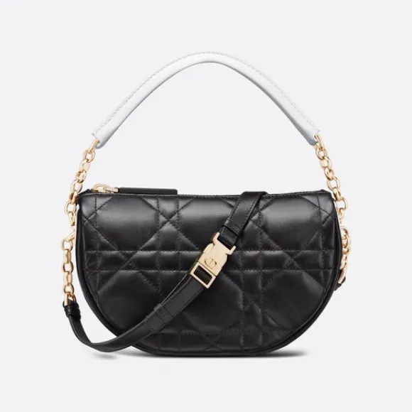 迪奥/Dior 小号 Dior Vibe Hobo 手袋 黑色羊皮革藤格纹 M7200ONOA_M911_TU-小迈步海淘品牌官网