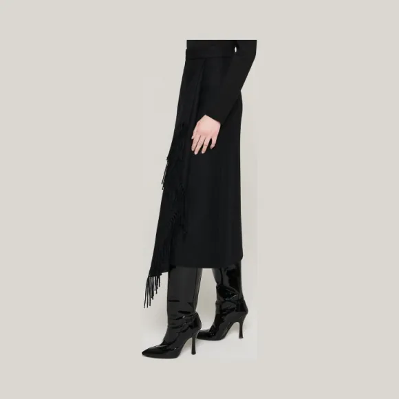 艾斯卡达/Escada 羊毛流苏中长半身裙 5031182_A001-小迈步海淘品牌官网