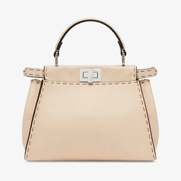 芬迪/Fendi 米色Cuoio Romano皮革手袋 8BN244SFRF1BZV-小迈步海淘品牌官网