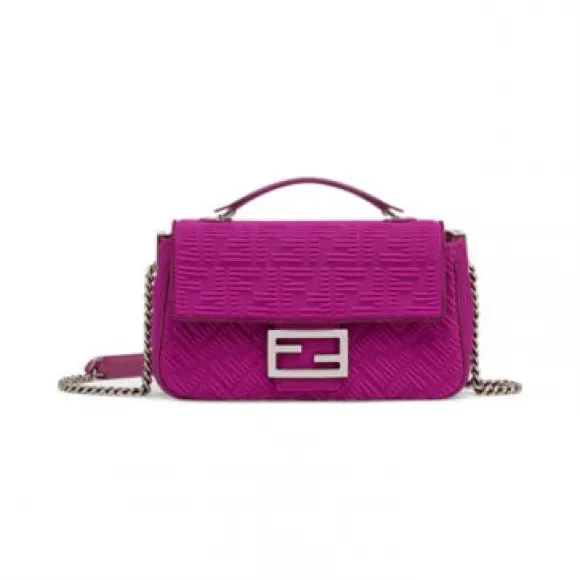 芬迪/Fendi BAGUETTE链条紫色FF布料手袋-女士手袋-FENDI芬迪中国官网 8BR793AHW5F1GEH-8056867875635-小迈步海淘品牌官网