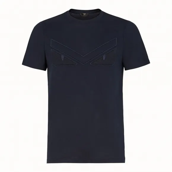 芬迪/Fendi T 恤_蓝色棉质 T 恤 FAF532 A54 SF0QG0-小迈步海淘品牌官网