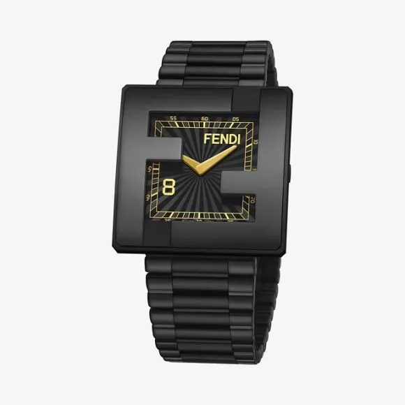 芬迪/Fendi 40 x 40毫米 - Logo FF表圈腕表-FENDIMANIA系列-FENDI芬迪官网 FOW912A17KF0QA1-0733064112920-小迈步海淘品牌官网