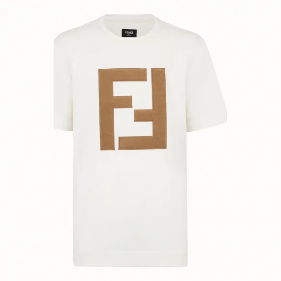 芬迪/Fendi T恤_白色棉针织T恤 FY0936 A2B NF0QU7-小迈步海淘品牌官网