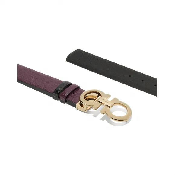 菲拉格慕/Salvatore Ferragamo 双面可调式Gancini皮带 23A564_715217-小迈步海淘品牌官网