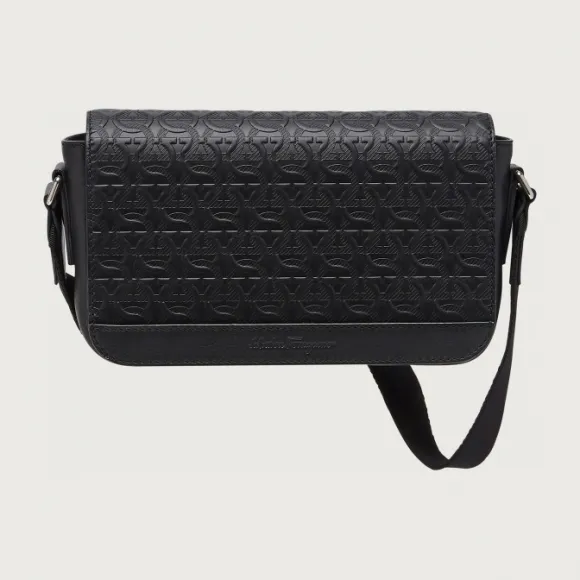 菲拉格慕/Salvatore Ferragamo 男士 黑色 斜挎包 240638-749652-小迈步海淘品牌官网