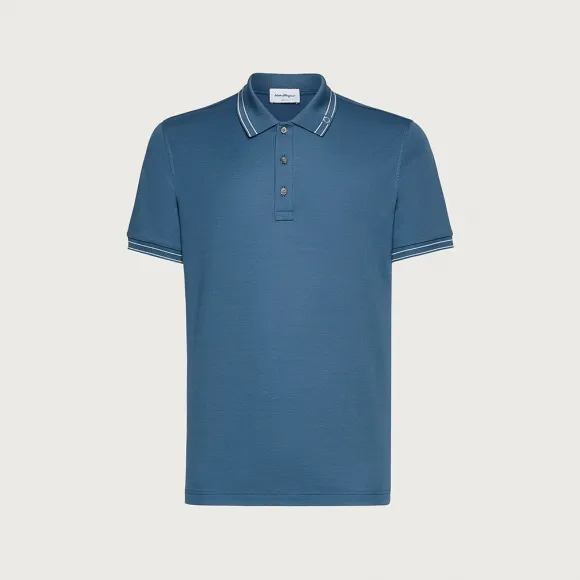 菲拉格慕/Salvatore Ferragamo 棉质珠地布 Polo 衫 - 服装 121783-746163-小迈步海淘品牌官网