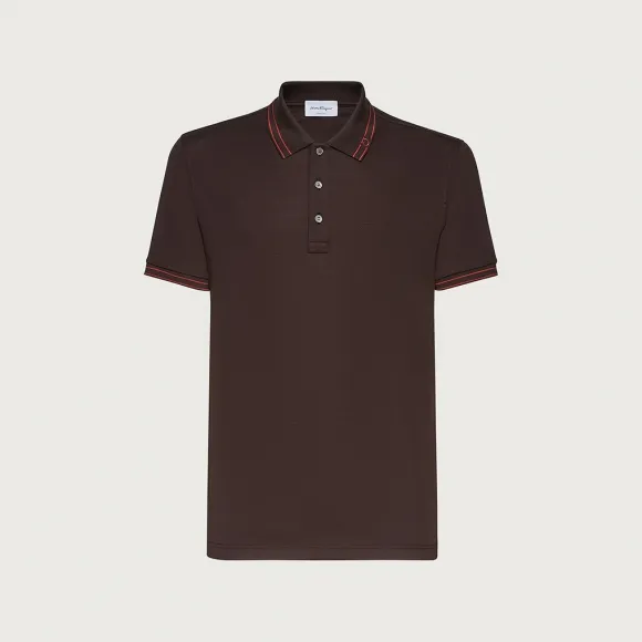 菲拉格慕/Salvatore Ferragamo 棉质珠地布 Polo 衫 - 服装 121783-746166-小迈步海淘品牌官网