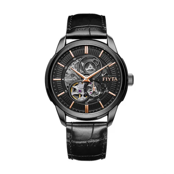 飞亚达/Fiyta 经典系列 黑色、精钢 42MM 自动机械机芯 男表 GA802075.BSB-小迈步海淘品牌官网